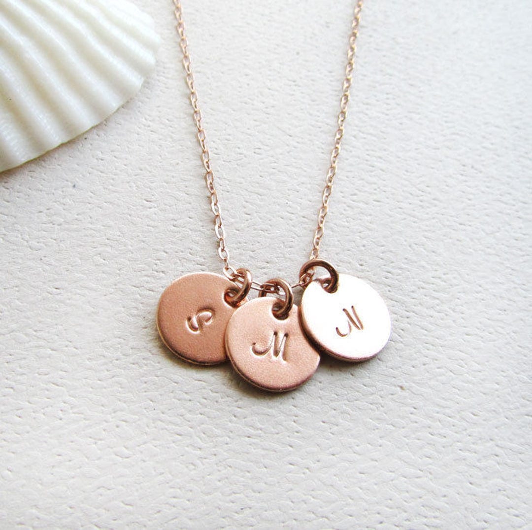 Personalized Small Round Disc Necklace 3/8 Inch Gold - Etsy