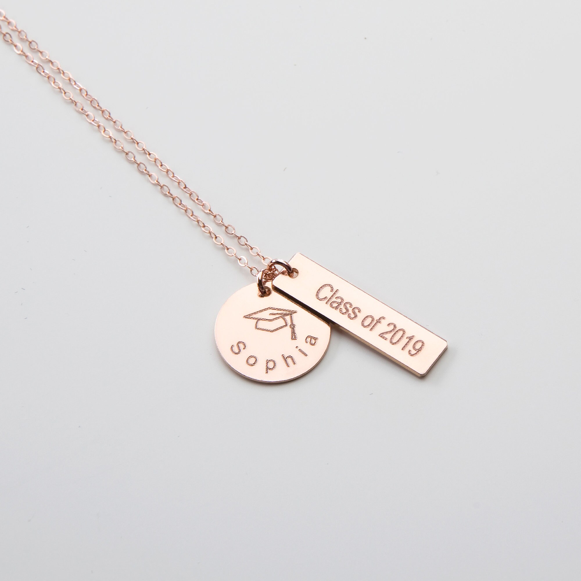 Custom Graduation Necklace - Personalized - Class of 2025 - Name Year ...