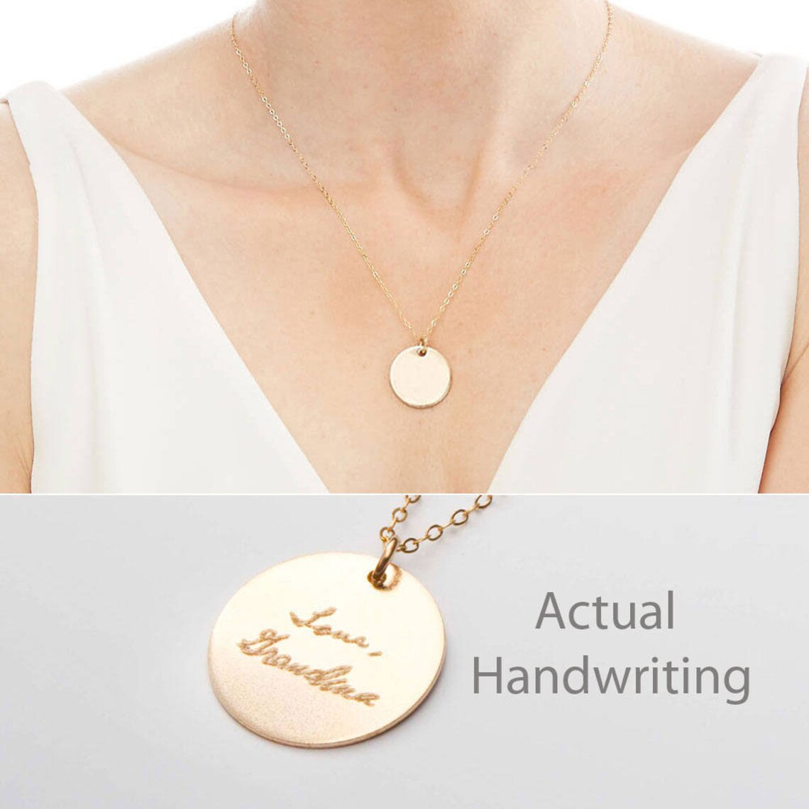 Custom Handwriting Necklace-actual Handwriting Multiple - Etsy