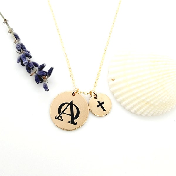 Alpha Omega Pendant - Etsy