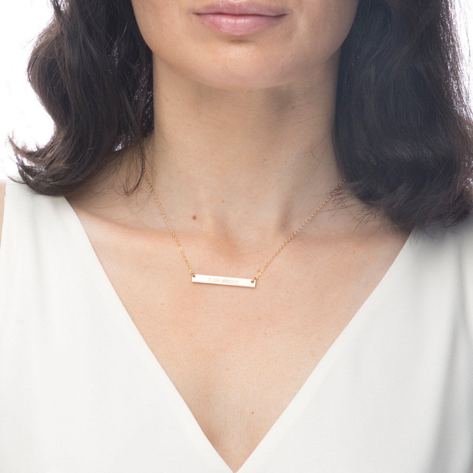 Personalized Name Bar-custom Nameplate-coordinates Dates-rose Gold Bar ...