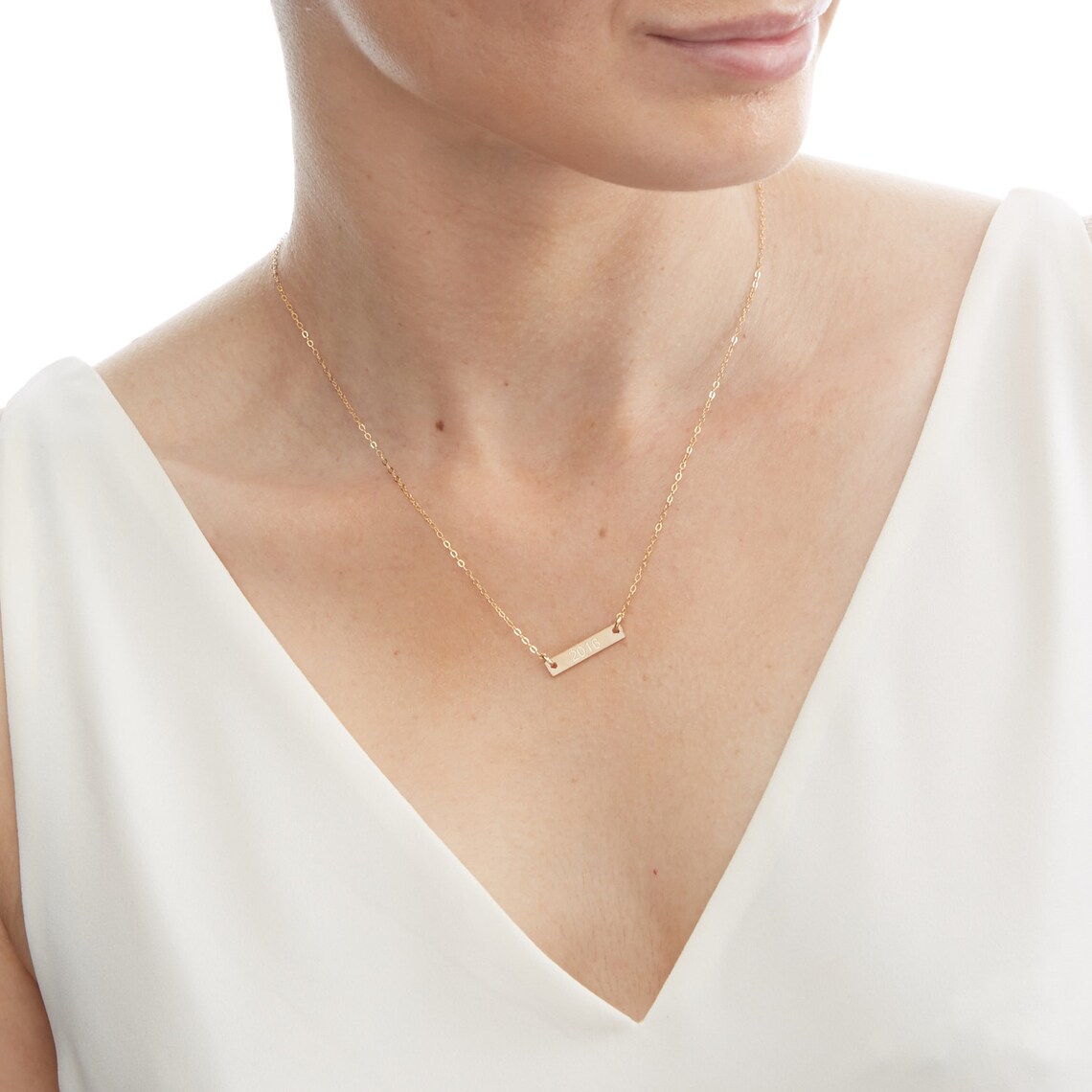 Reversible Custom Mini Gold Bar Necklace-personalized - Etsy