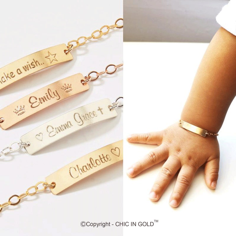 Childs Id Bracelet - Etsy