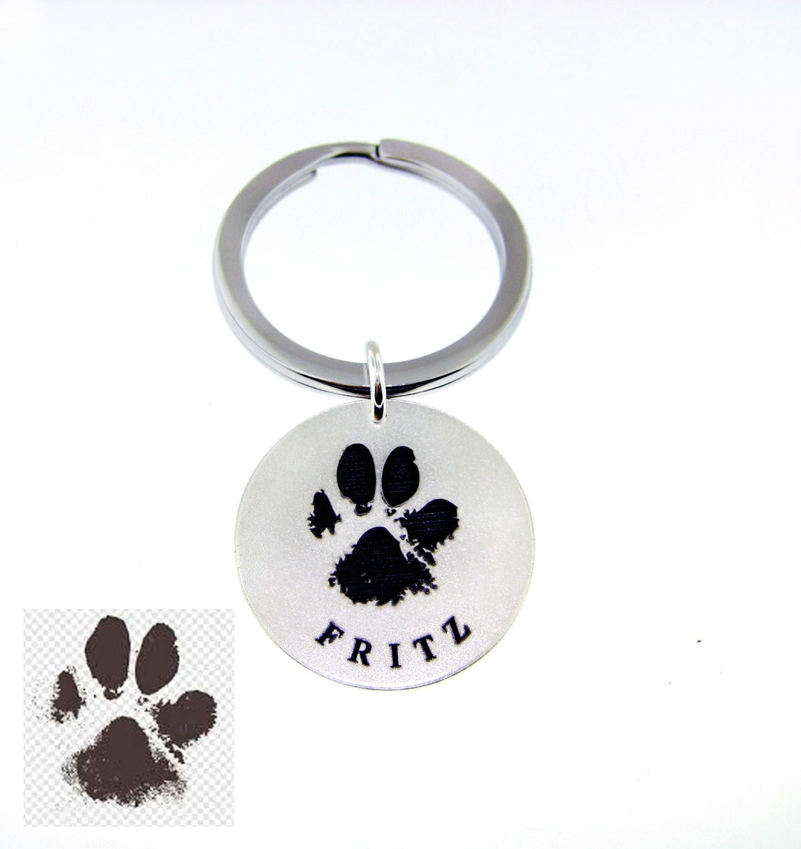 Actual Dog Cat Paw Nose Print Key Chain-personalized Pet - Etsy
