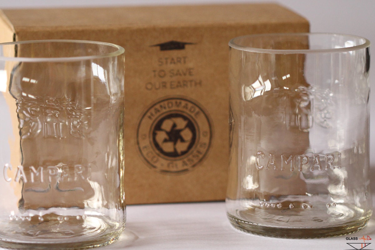 The original Campari glasses. Eco friendly cocktail glass for | Etsy