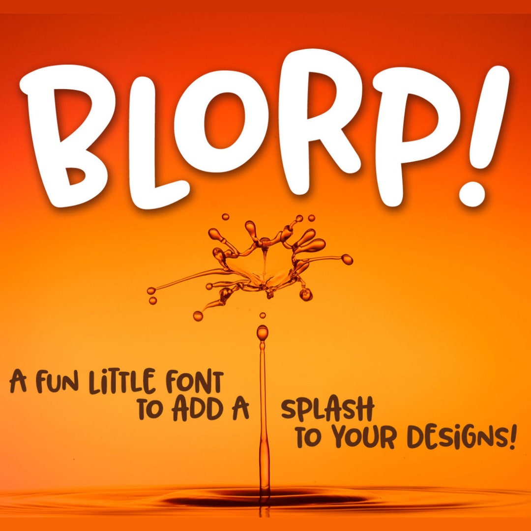 BLORP! Uma fonte divertida, estranha e gordinha! - Etsy Portugal