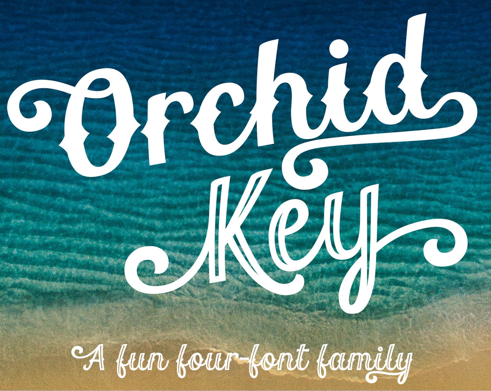 Orchid Key: a Four-font Retro Script Family With Alternates and Swashes ...
