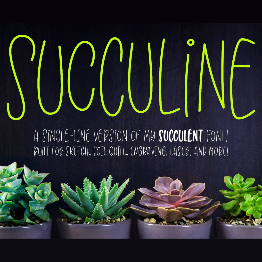 Succuline: a Tall and Narrow Single-line and Hairline Font Made From ...