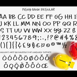 Piggy Bank: a Cute Handwritten Double-uppercase Font for All Ages! - Etsy