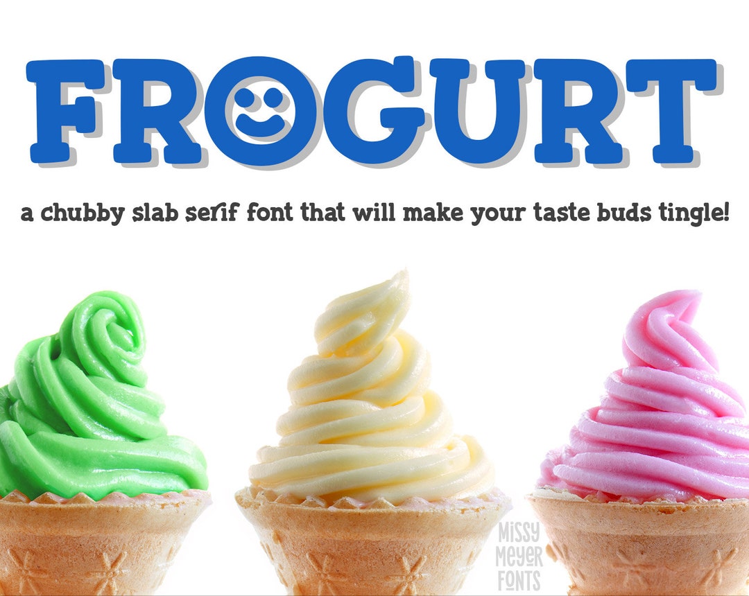 Frogurt: a Fat and Fun Slab Serif Font (Instant Download) - Etsy