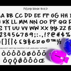 Piggy Bank: a Cute Handwritten Double-uppercase Font for All Ages! - Etsy