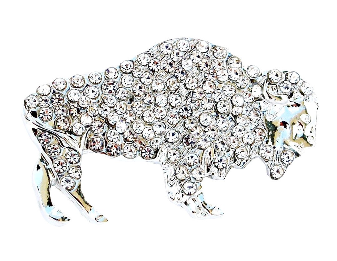 Buffalo Mafia Crystal Magnetic Brooch - Etsy