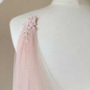 Pink Cape Veil, Pink Veil Cape, Pink Wedding Cape, Bridal Cover Up ...
