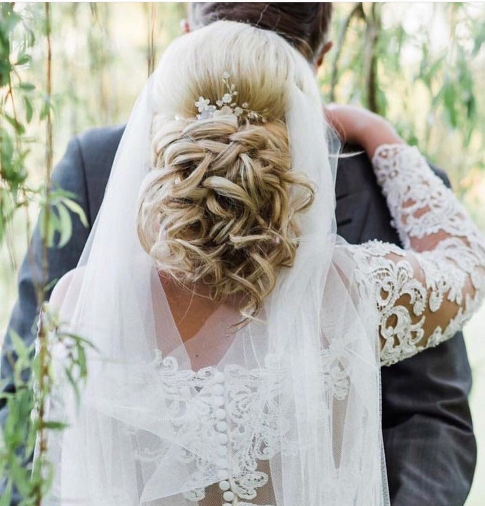 Draped Cathedral Veil Draped Veil Drape Veil Soft Veil - Etsy