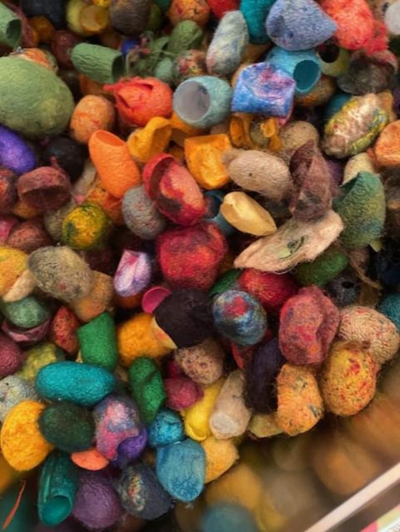 Silk Cut Cocoons- Hand Dyed - Etsy