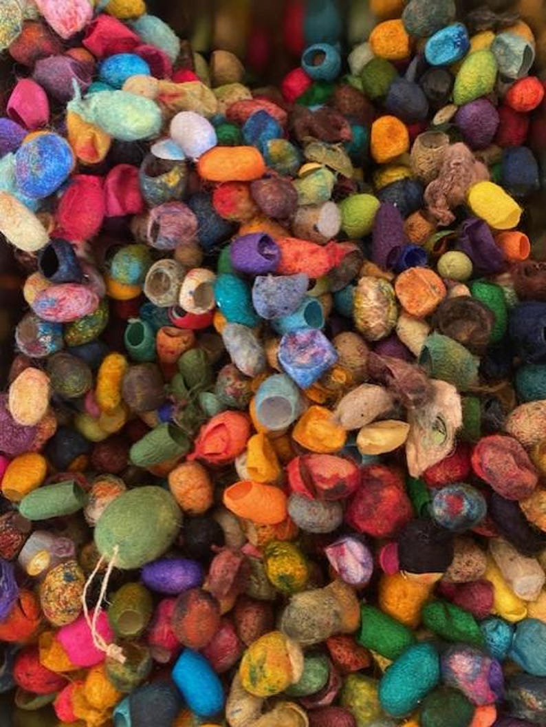 Silk Cut Cocoons- Hand Dyed - Etsy