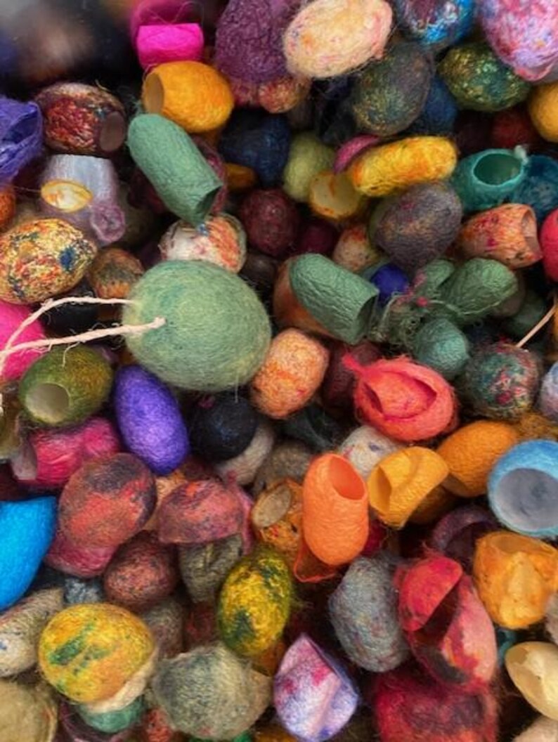 Silk Cut Cocoons- Hand Dyed - Etsy