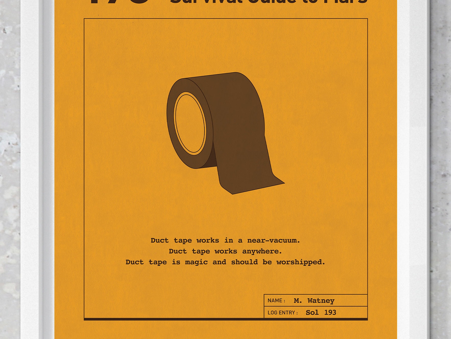 The Martian (2015) | Minimalist Poster (#3 of 5 Set) Instant Digital ...