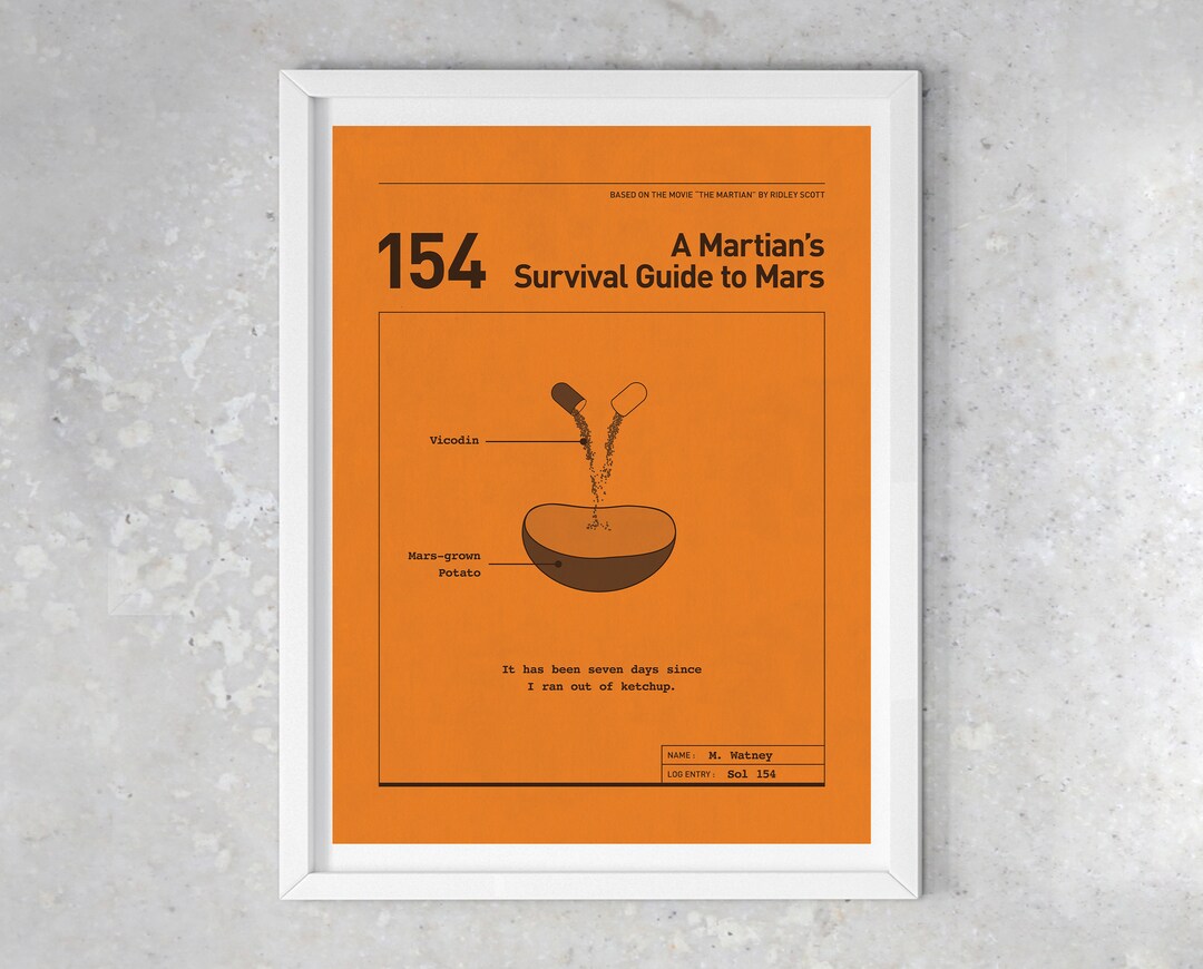 The Martian (2015) | Minimalist Poster (#2 of 5 Set) Instant Digital ...