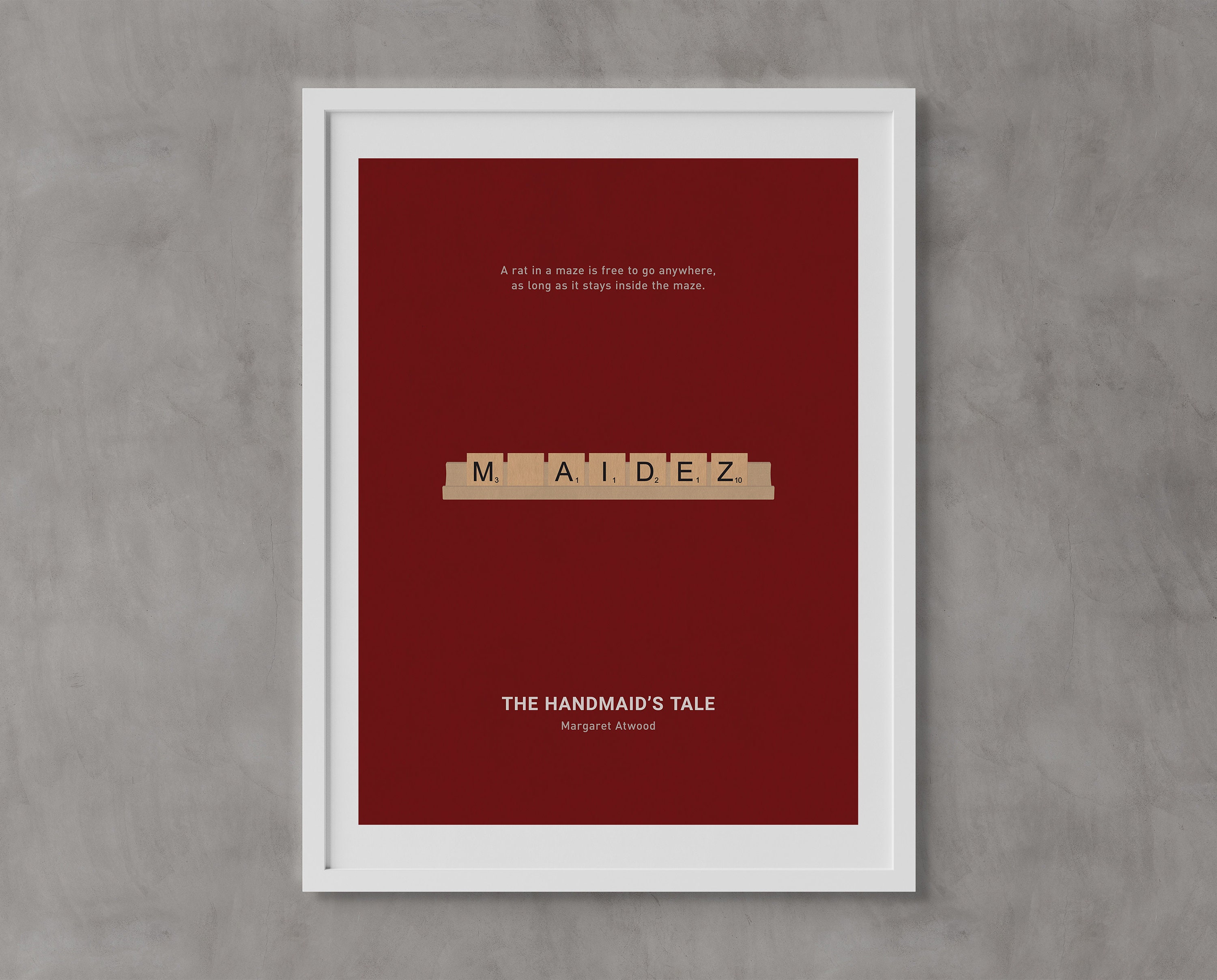 The Handmaid's Tale (1985) | Minimalist Poster Instant Digital Download ...