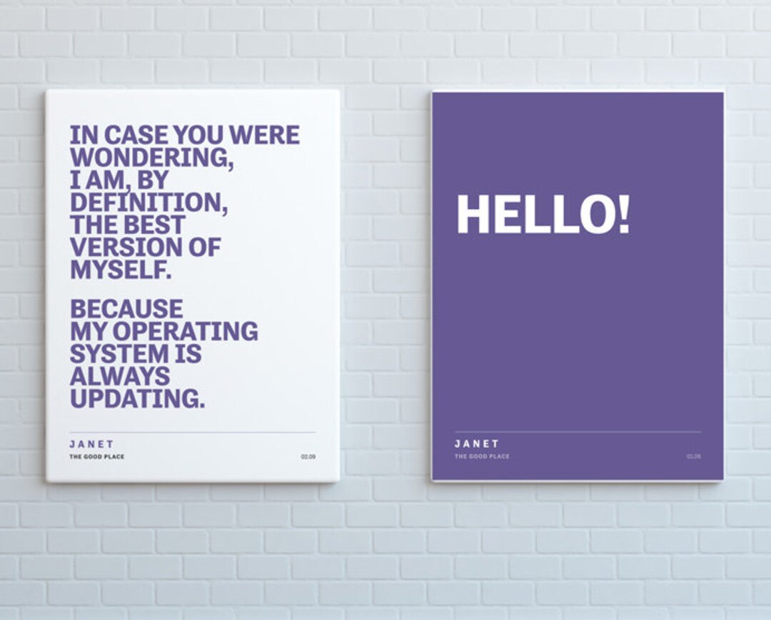 The Good Place 2016-2020 Minimalist Posters Set of 8 - Etsy 日本