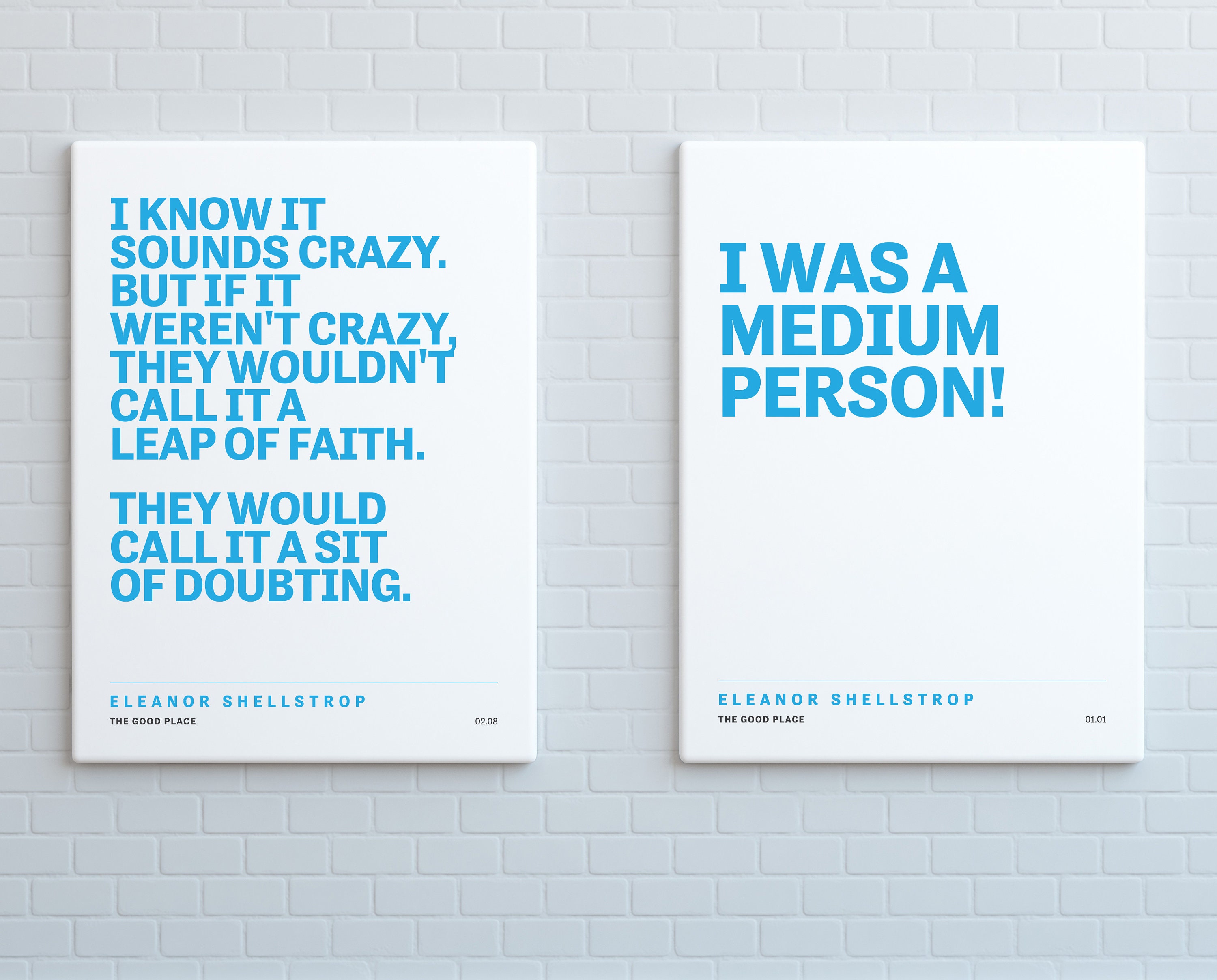 The Good Place 2016-2020 Minimalist Posters Set of 8 Instant Digital ...