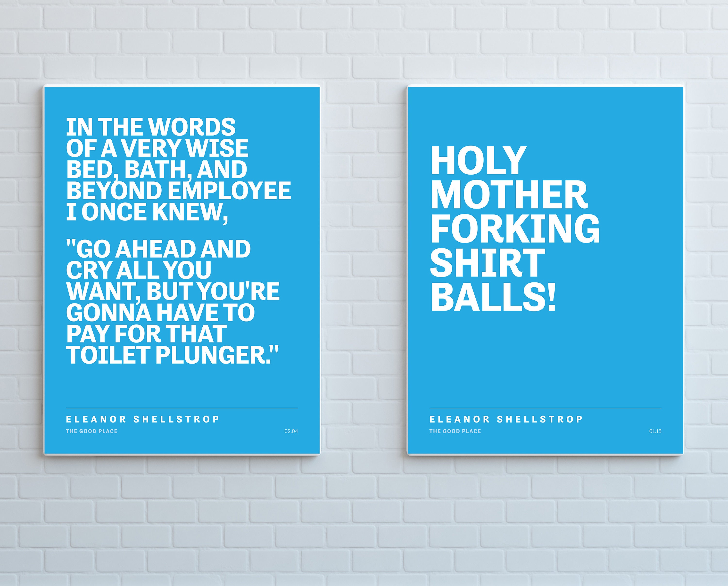 The Good Place 2016-2020 Minimalist Posters Set of 8 Instant Digital ...