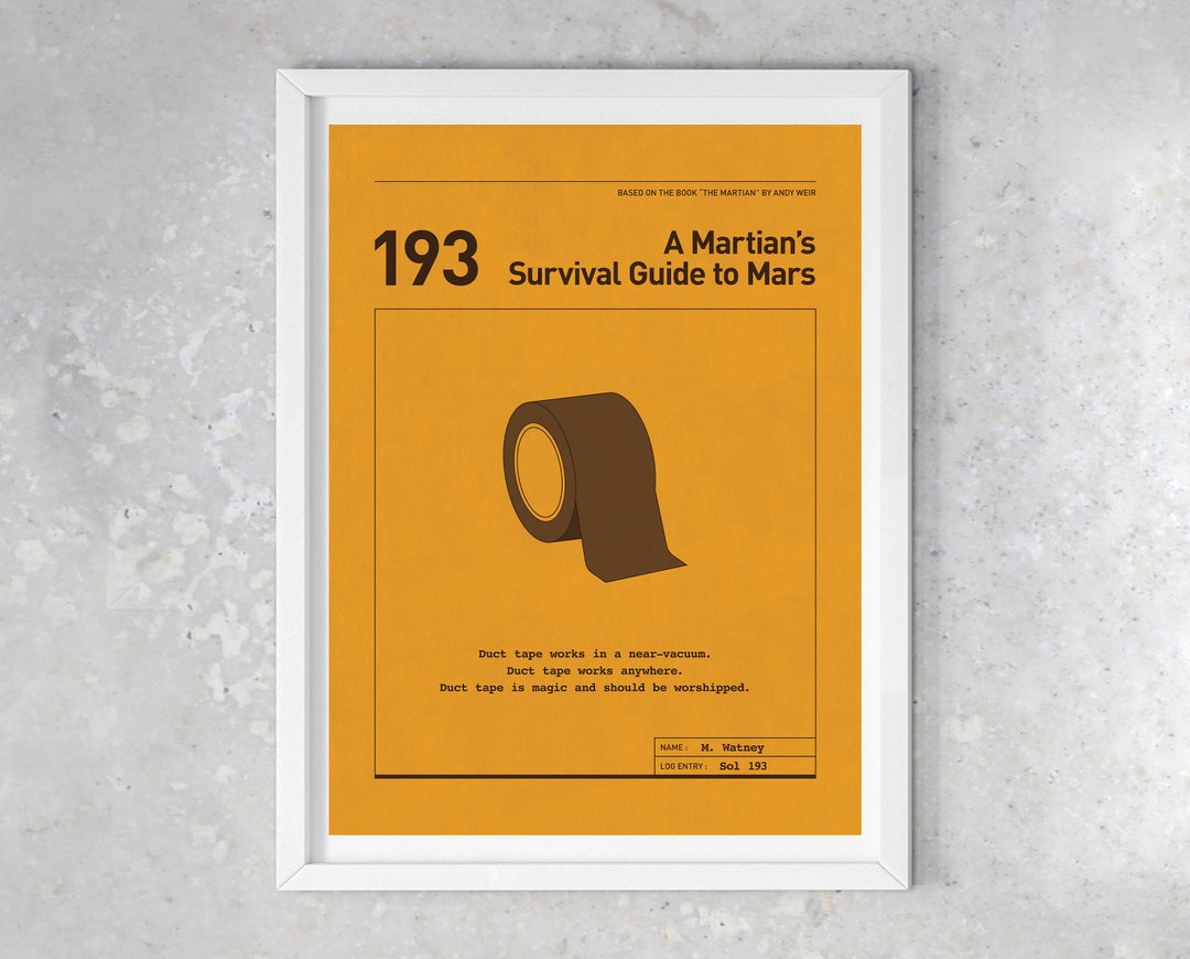 The Martian (2015) | Minimalist Poster (#3 of 5 Set) Instant Digital ...