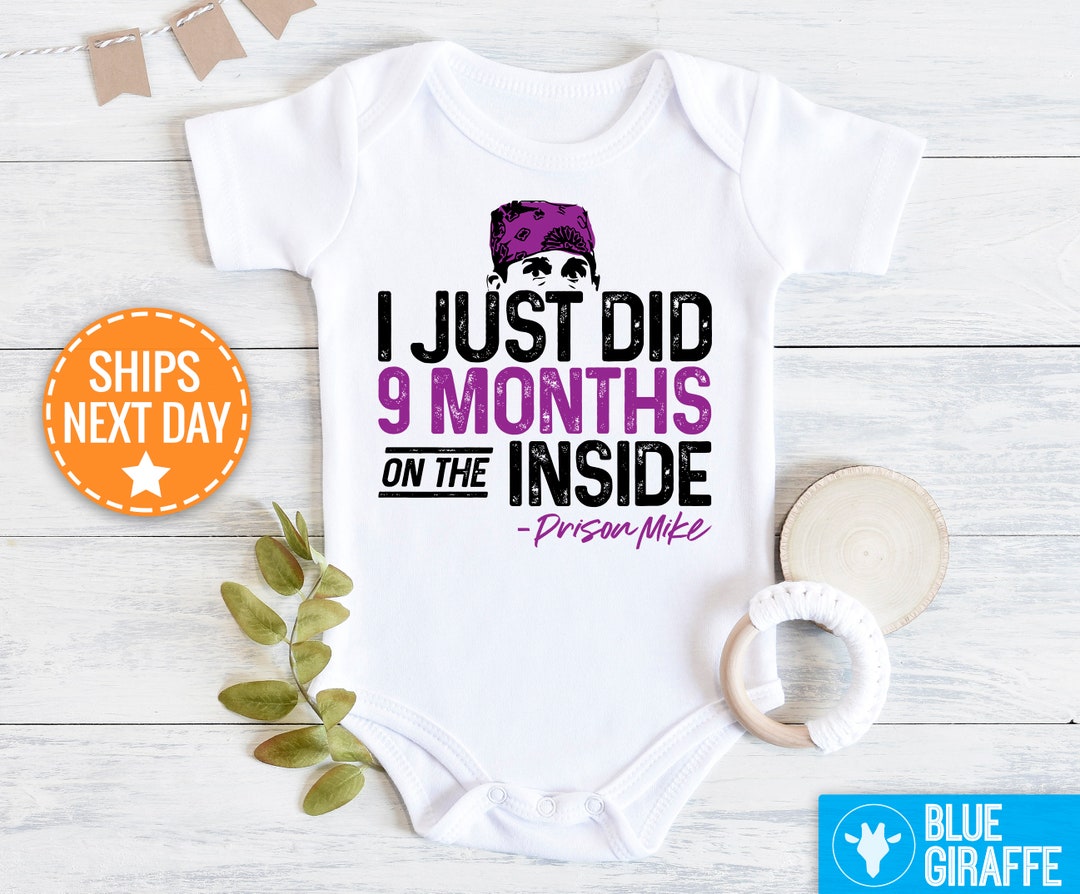 Prison Mike Baby Onesie®, I Just Did 9 Months Inside Bodysuit, Newborn ...