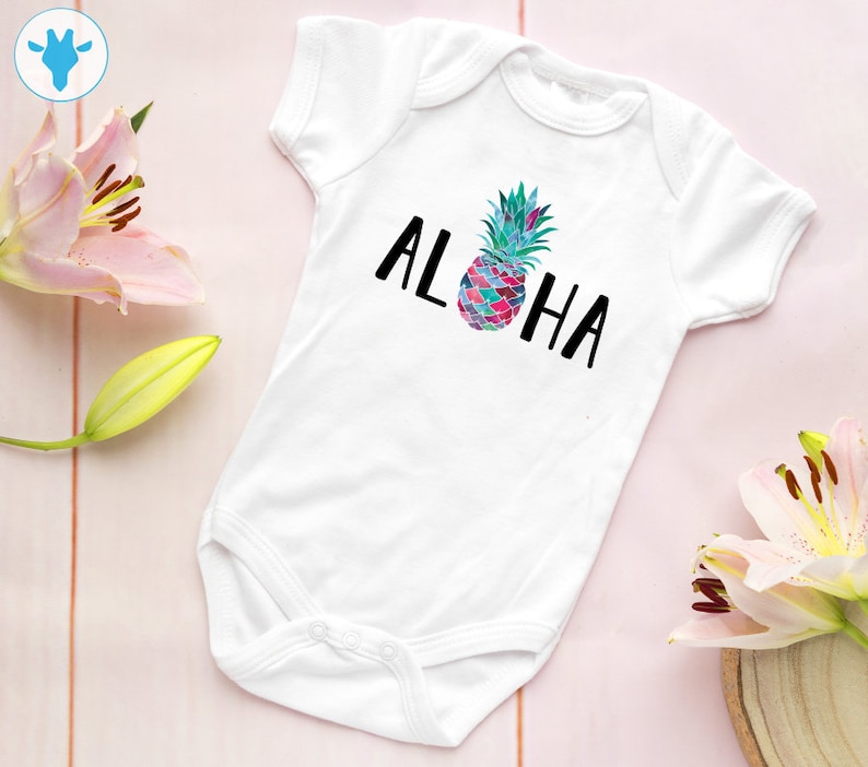 Aloha Bodysuit, Hawaii Baby Clothes, Pineapple Bodysuit, Funny Baby ...