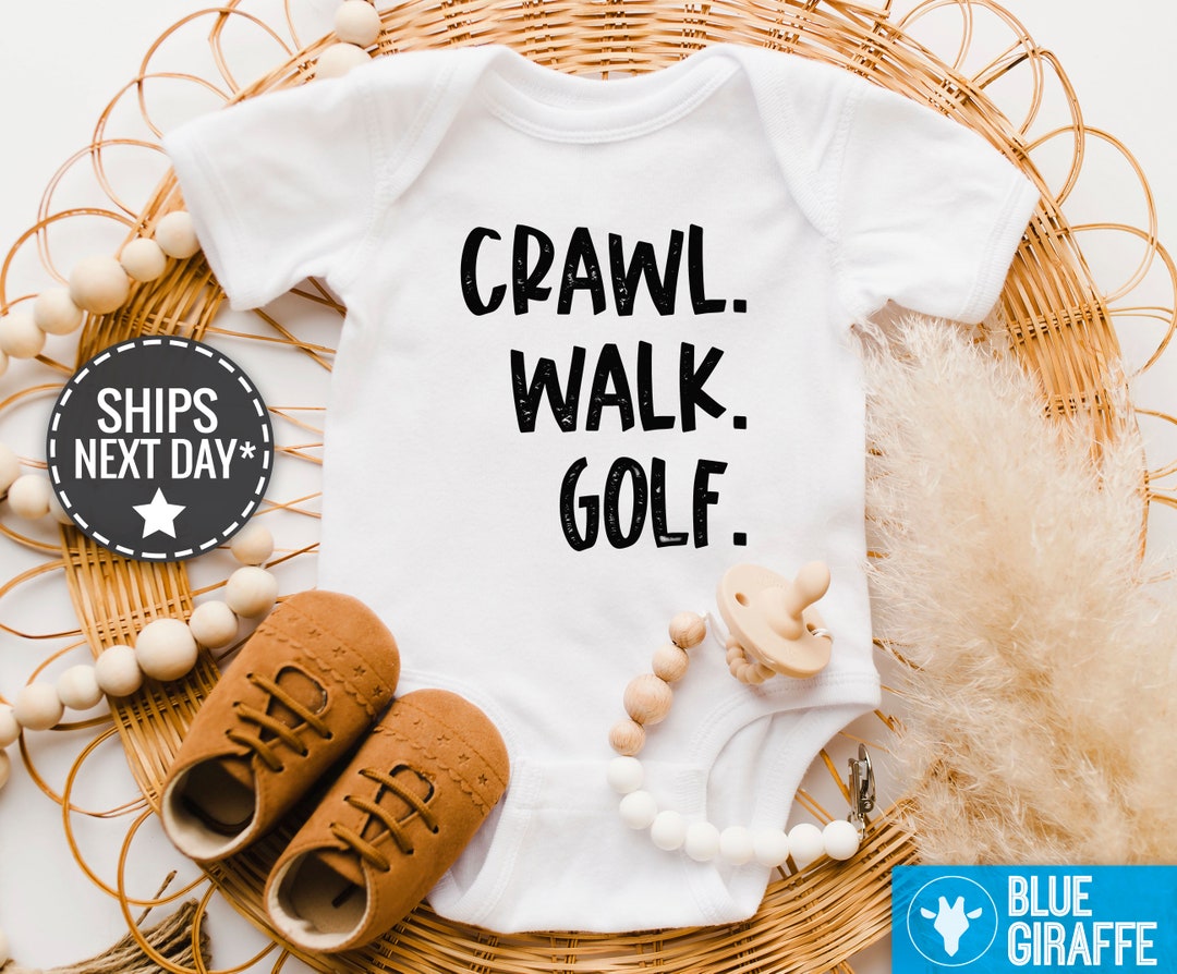 Crawl Walk Golf Baby Onesie®, Crawl, Walk, Golf Baby Onesie®, Cute Golf ...