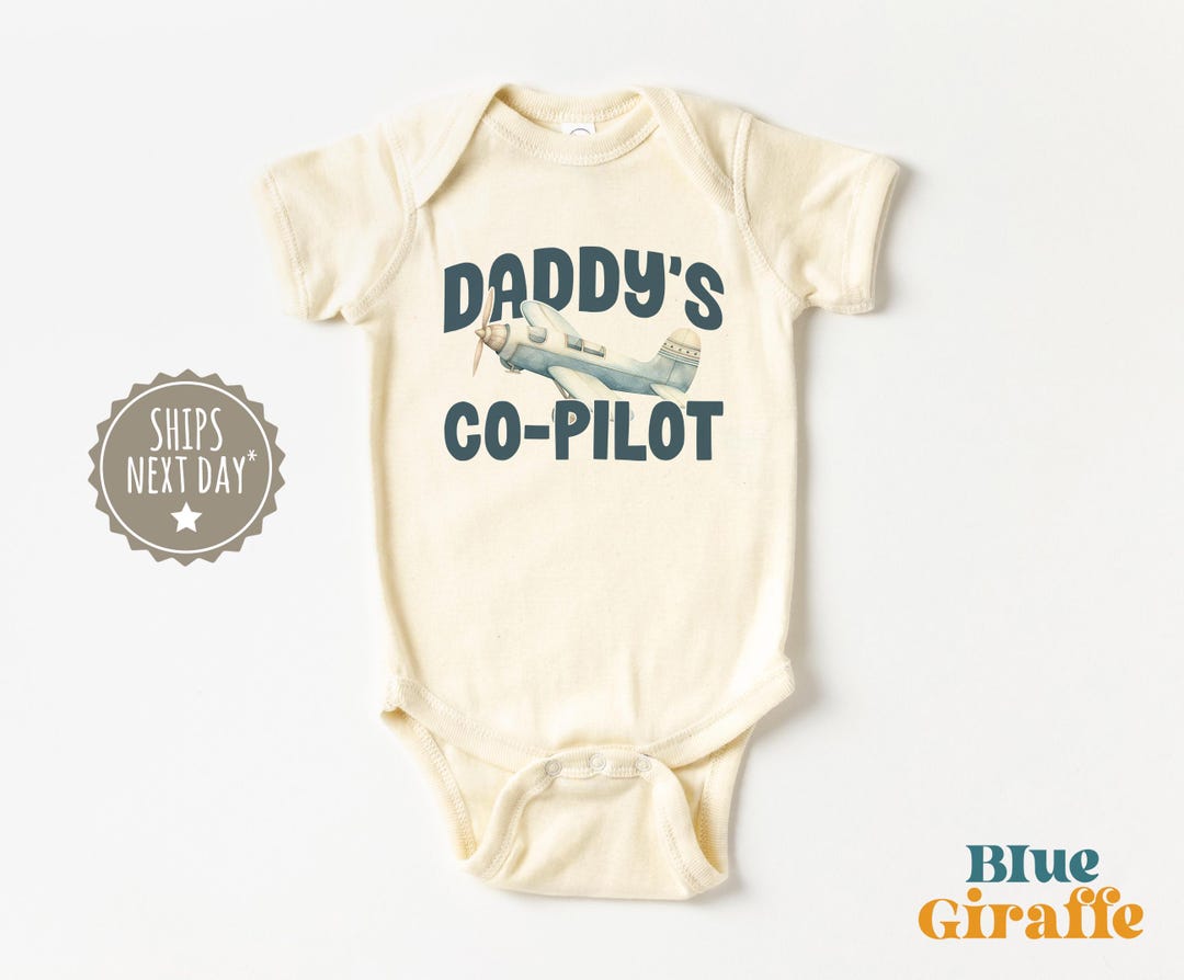 Daddy's Co-pilot Baby Onesie® - Airplane Baby Bodysuit - Future Pilot ...