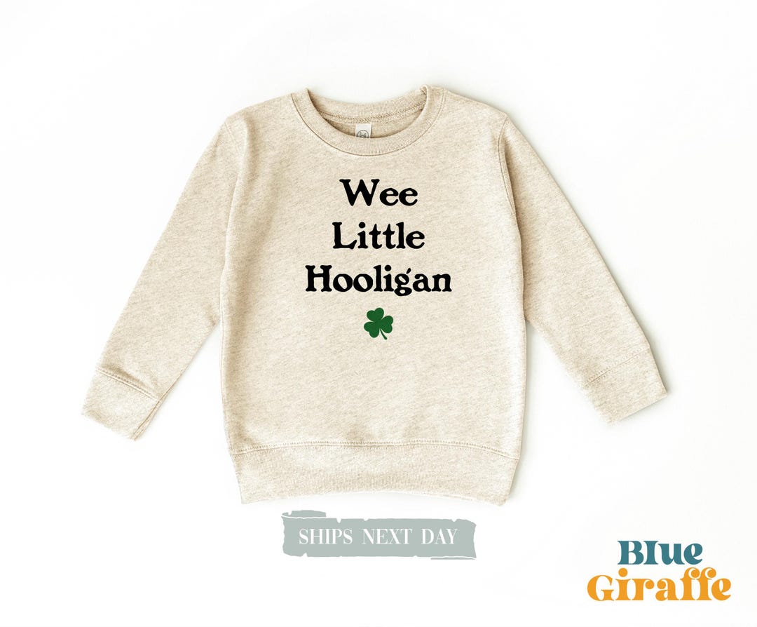 St Patricks Day Kids Sweatshirt - Wee Little Hooligan Toddler ...