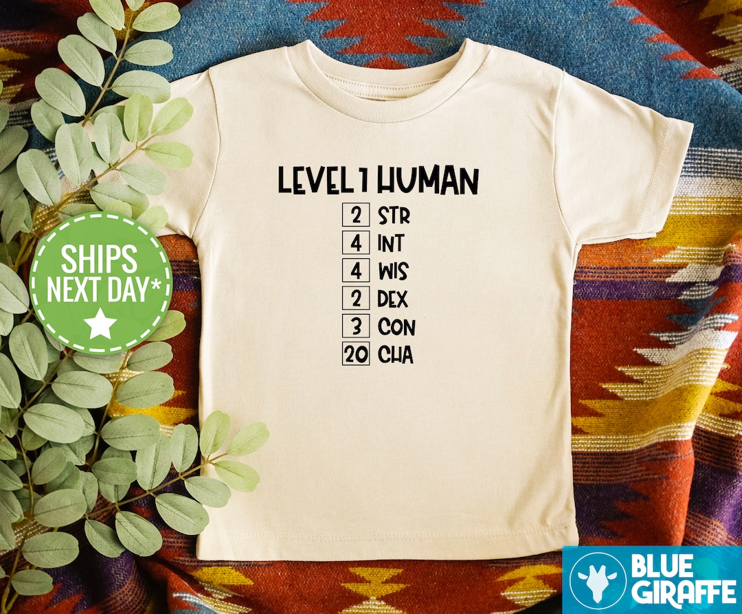 Level One Human Toddler Shirt, Gaming Baby Onesie®, Level 1 Human ...