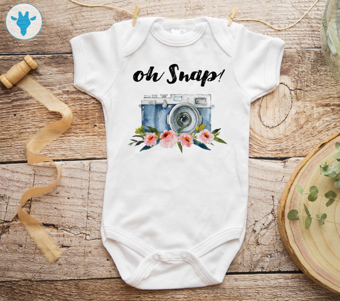 Oh Snap Baby Onesie® - Camera Baby Clothes - Cute Baby Clothes - Baby ...