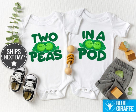 Two Peas in a Pod Twin Onesie® Twin Baby Onesie® Funny Peas | Etsy