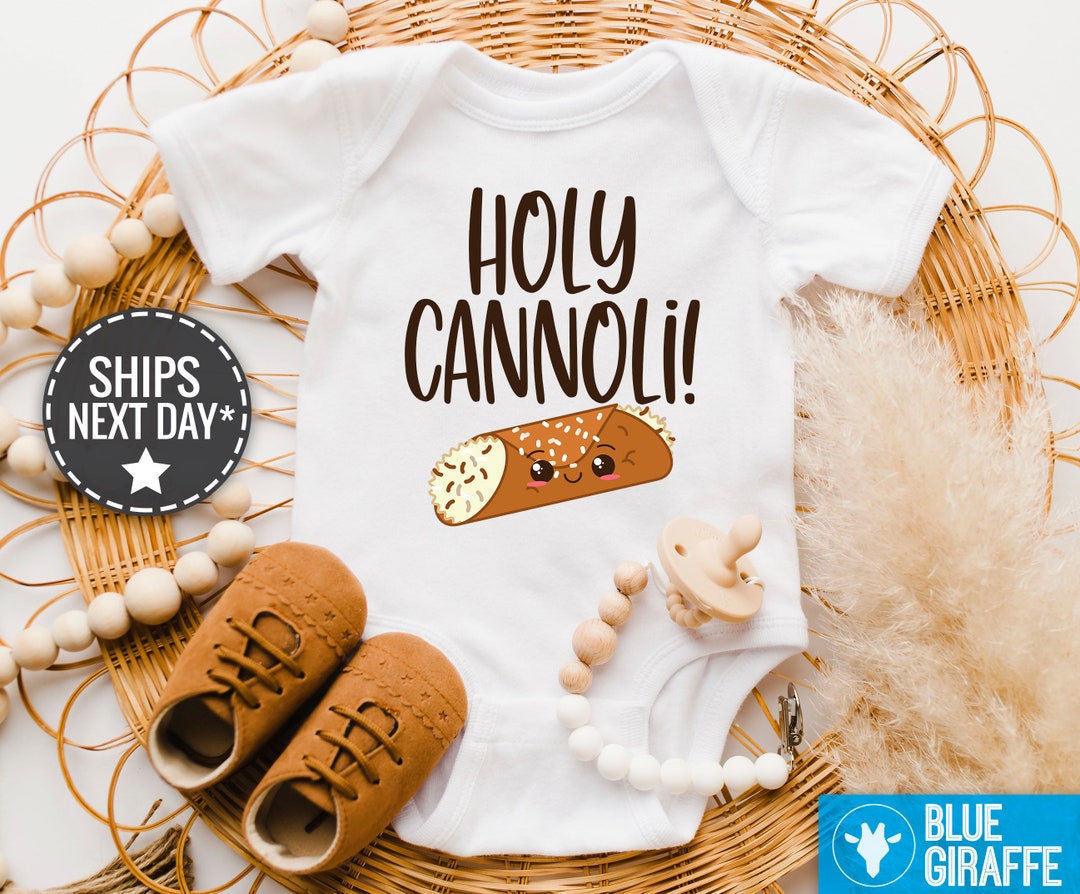Holy Cannoli Baby Onesie®, Cute Italian Baby Onesie®, Funny Food Pun ...