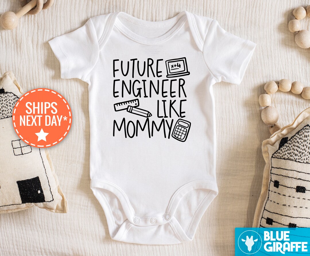 Future Engineer Like Mommy Onesie®, Cute Engineer Baby Bodysuit ...