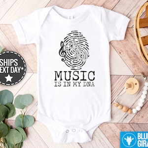 Music is in My DNA Toddler Raglan Shirt, Cute Musician Bodysuit, Music ...