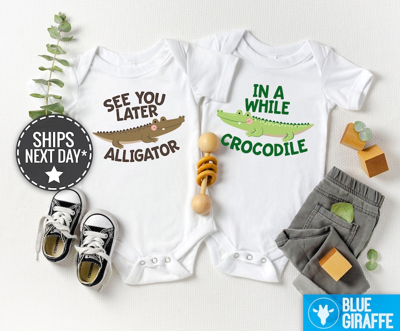 Twin Onesie®s® See You Later Alligator in A While Crocodile - Etsy