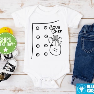 Sous Chef Onesie®, Cute Future Chef Baby Bodysuit, Sous Chef Baby ...