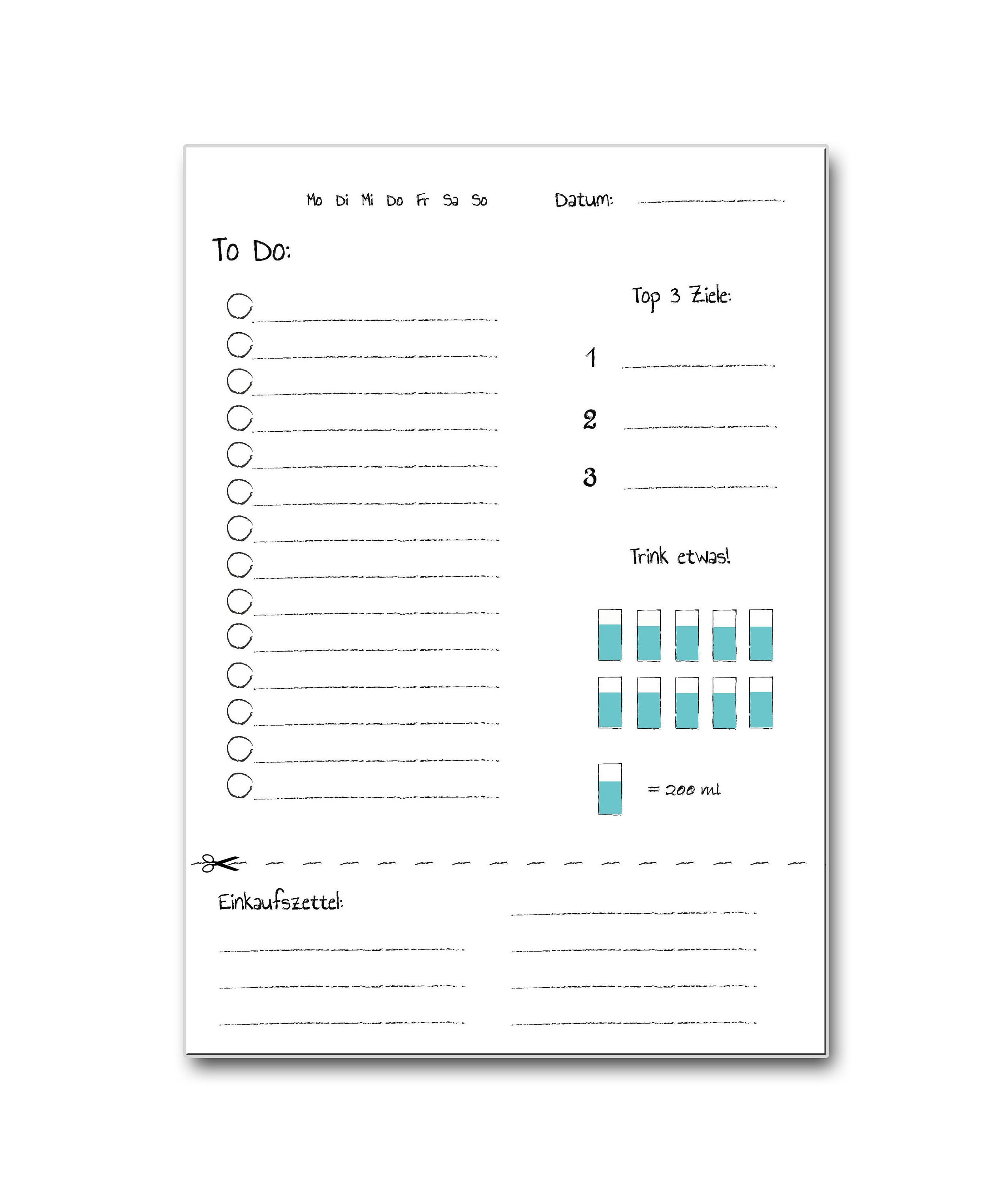 To Do Liste 50 Blatt Block To Do Block Tagesplaner | Etsy