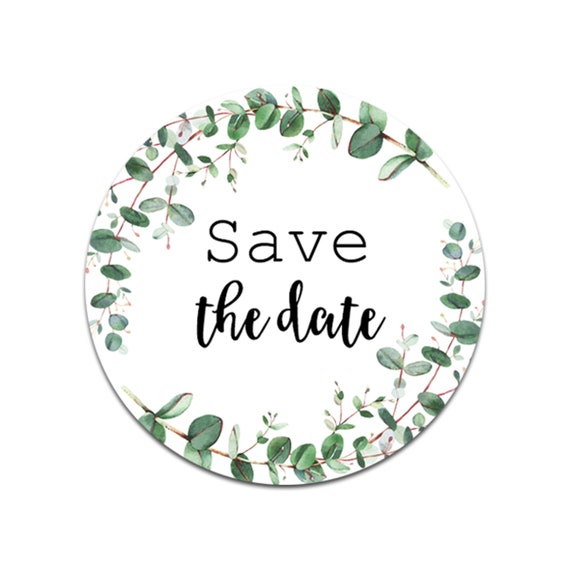 50 Sticker Save the Date EUCALYPTUS Hochzeit Sticker Aufkleber | Etsy