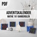 Advent Calendar for Children MATH TASKS 1x1 Banderoles - Etsy