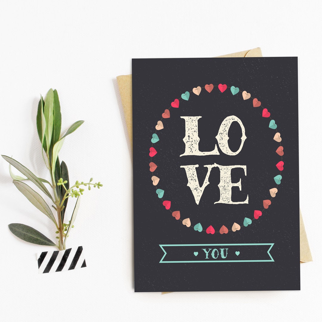 Postcard "love", Postcard Valentine's Day, Postcard Love, Postcard ...