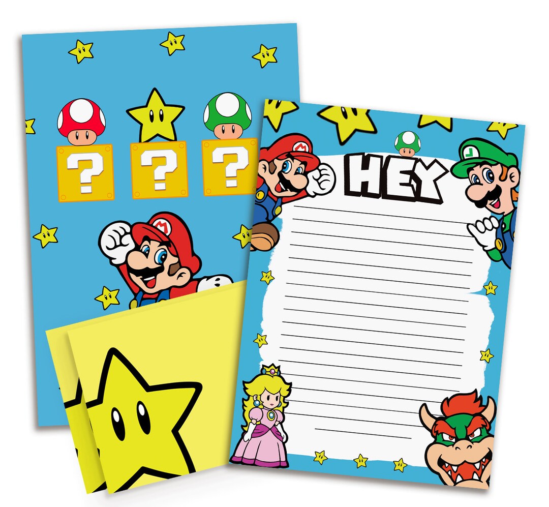 Stationery Set SUPER MARIO DIN A5 Stationery Children Including ...