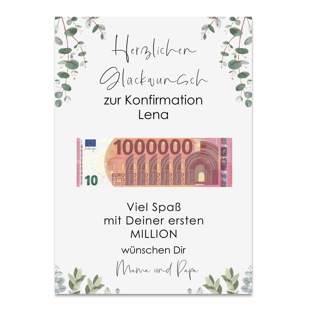 Poster Confirmation FIRST MILLION Money Gift Confirmation ...