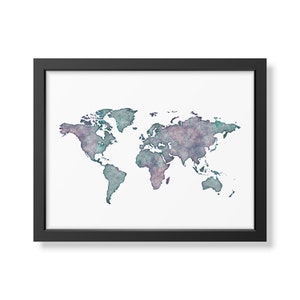 Poster World Map DIN A3 Mural World Map World Map Wall - Etsy