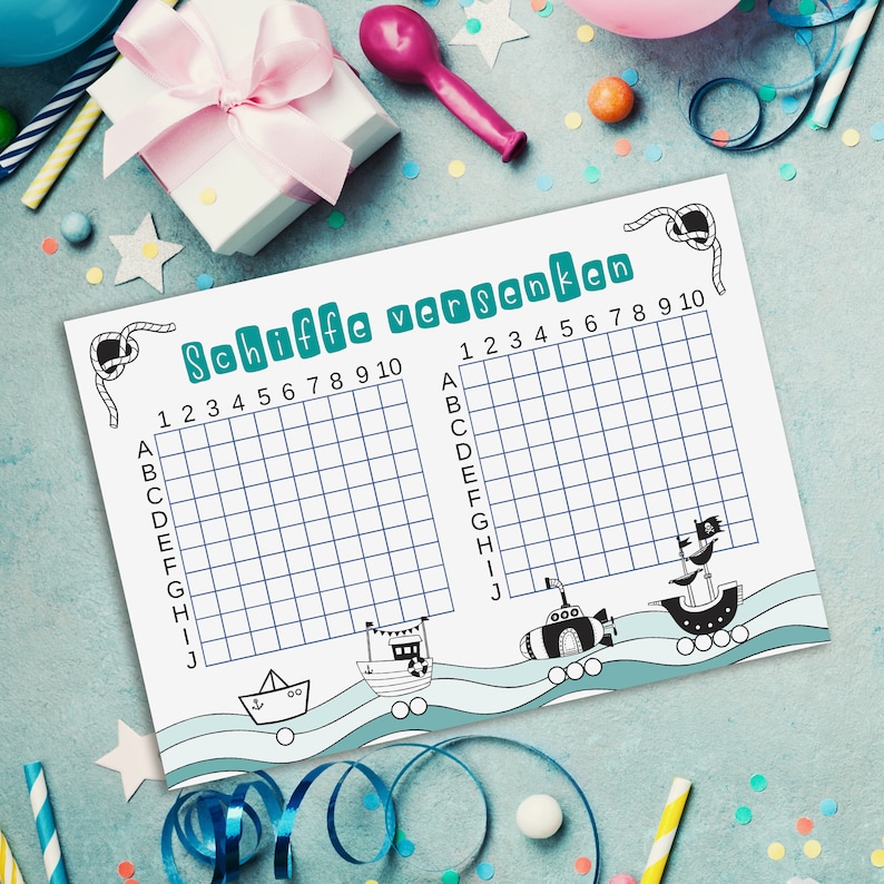 BANK SHIPS Download PDF Game Template Children's Birthday Travel Game ...