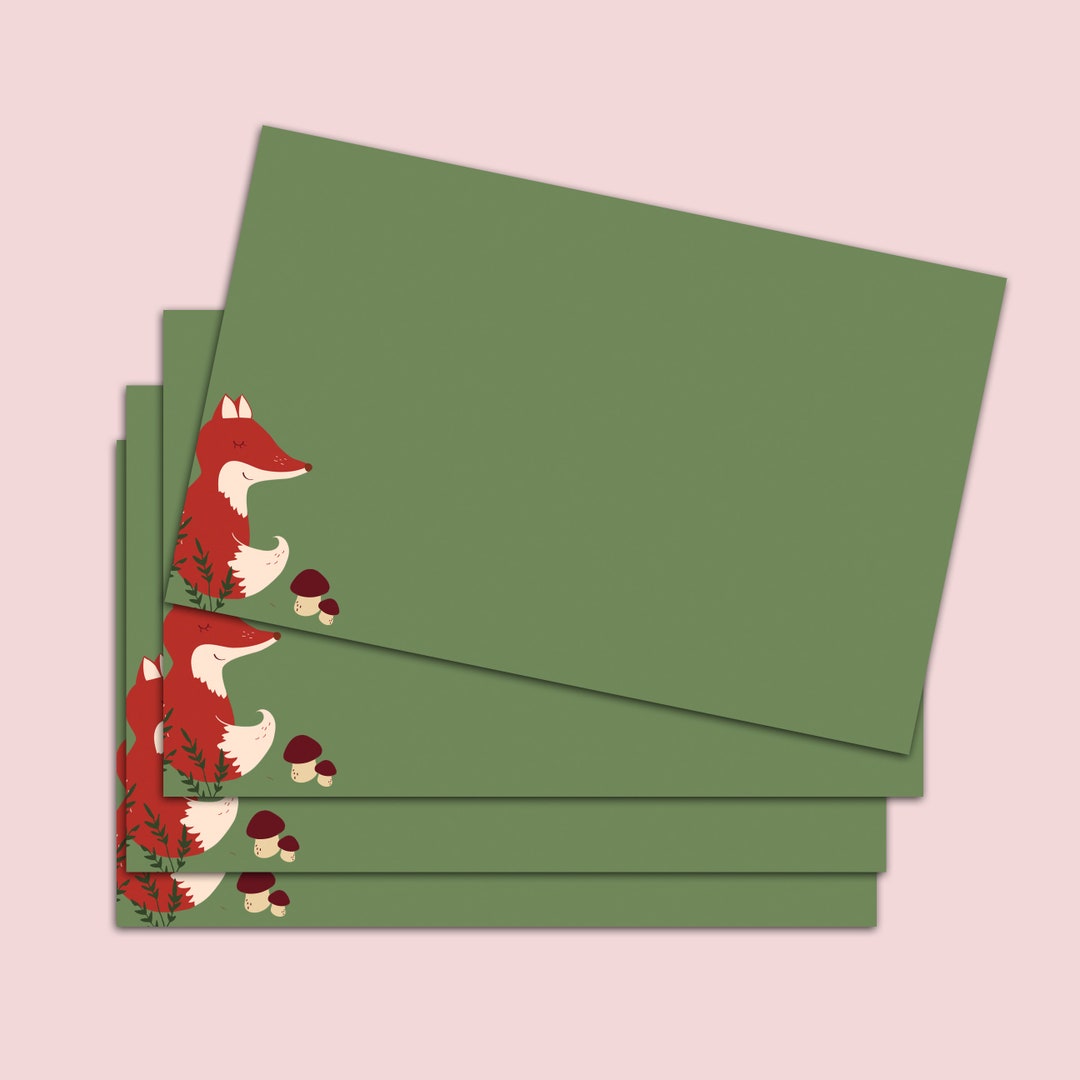 20 Envelopes Set "fox" C6 Envelopes 20 Pieces Envelopes Children - Etsy